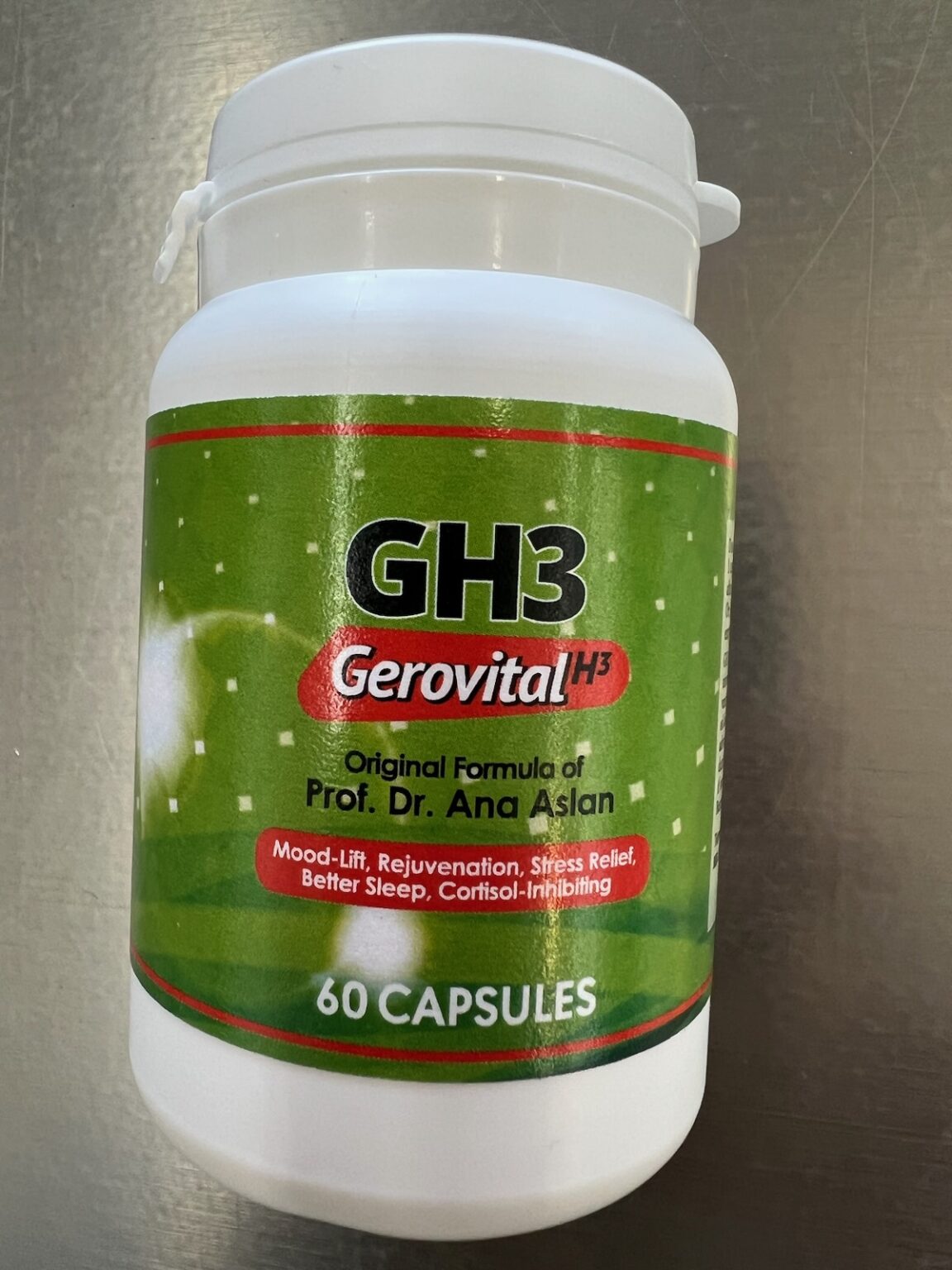 Original Formula GEROVITAL GH3, 60 capsules/100 mgs each – Real GH3